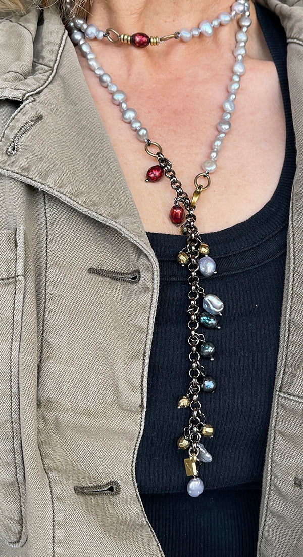 Sophia Gemstone River Necklace – Embrazio